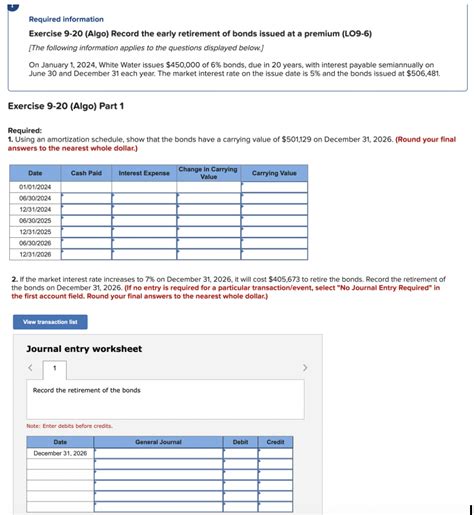 Solved Required Information Exercise 9 20 Algo Record The Chegg