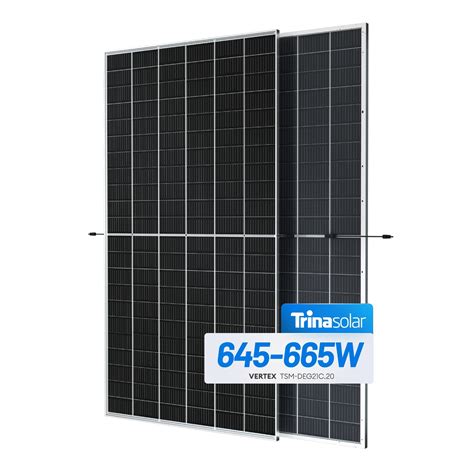 Trina Topcon Bifacial Double Glass Solar Panels 645W 650W N Type