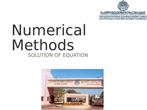 Ppt Numerical Methods Solution Of Equation Root Finding Methods