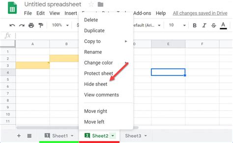 How To Hide Or Unhide A Sheet In Google Sheets Excelnotes