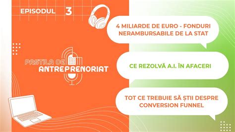 Pastila de antreprenoriat 3 bani de la stat ce rezolvă AI totul