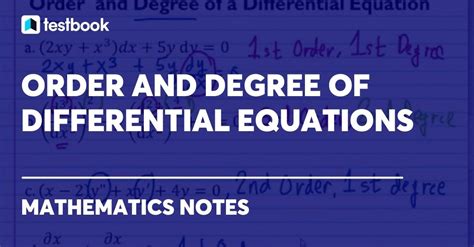 Order And Degree Of Differential Equations With Examples