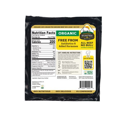 Organic Ground Beef 90 10 SunFed Ranch