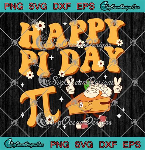 Groovy Happy Pi Day SVG Math Teacher Pi Day 3 14 SVG Mathematics SVG