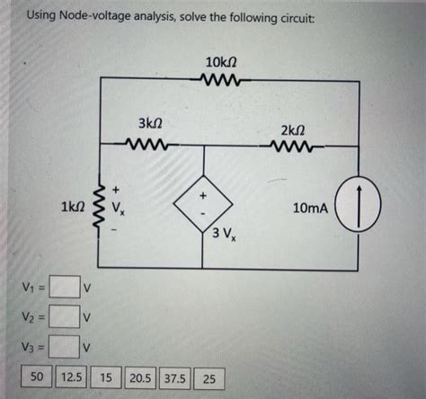 Solved Using Node Voltage Analysis Solve The Following Chegg