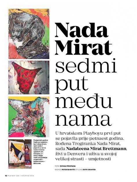 Nada Mirat Desnuda En Playboy Magazine Croatia