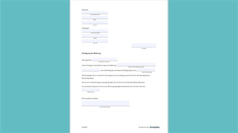 Kündigung Mietvertrag Ratgeber kostenlose Word und PDF Vorlage