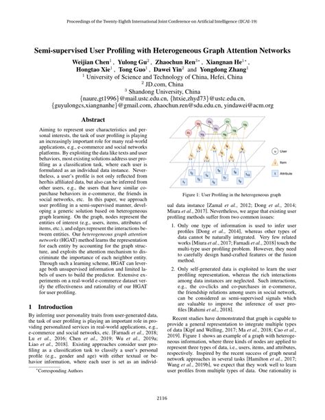 pdf semi supervised user profiling with heterogeneous graph attention networks