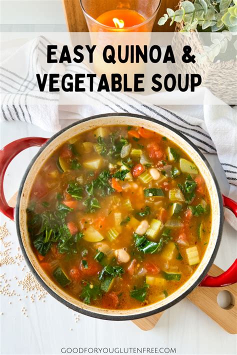 Hearty Quinoa Vegetable Soup Served With Freschetta Gluten Free Pizza