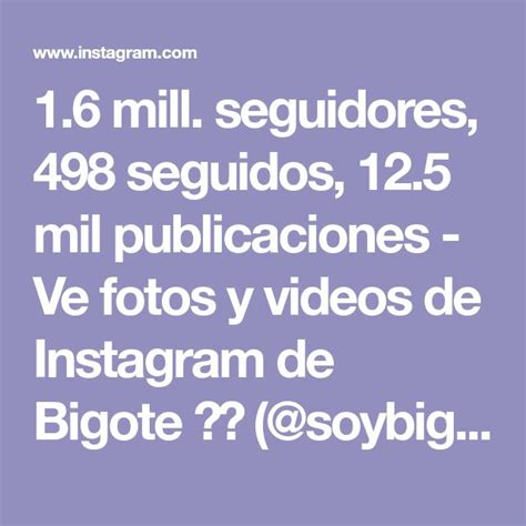 Mill Seguidores Seguidos Mil Publicaciones Ve Fotos Y
