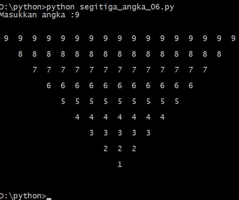 Codesaya Tutorial Membuat Segitiga Dengan Python Versi Angka