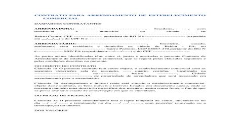 Contratos de arrendamento Rescisão contrato arrendamento comercial