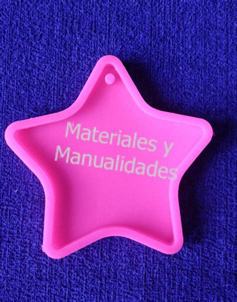 MOLDE SILICONA FORMA ESTRELLA PARA LLAVEROS INYECTOR PARA RESINA EPOXI