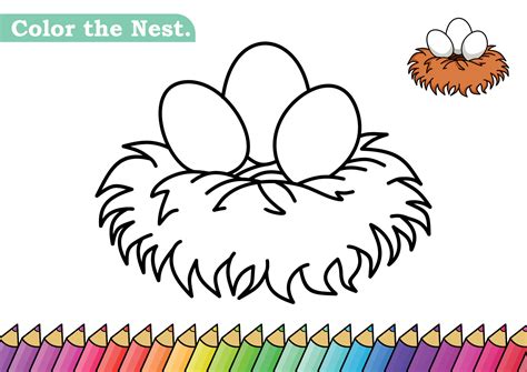 Desenho De Ninho Para Colorir Image To U