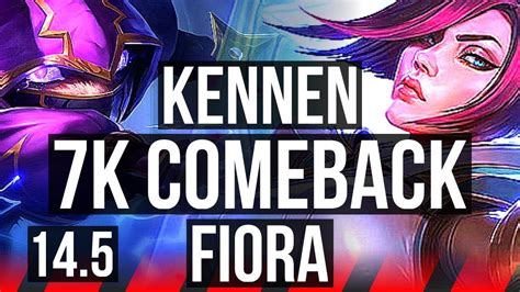KENNEN Vs FIORA TOP Comeback KR Master 14 5 YouTube