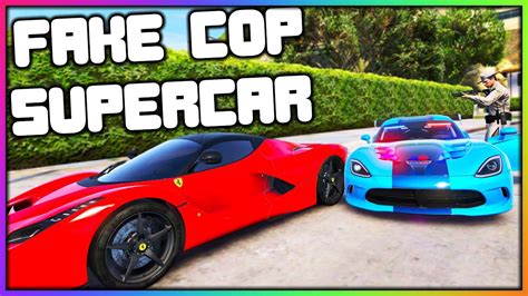 GTA 5 Roleplay FAKE SUPERCAR COP RedlineRP YouTube