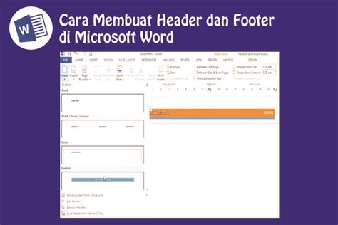 Tutorial Cara Membuat Header Dan Footer Di Word Galoveti Project