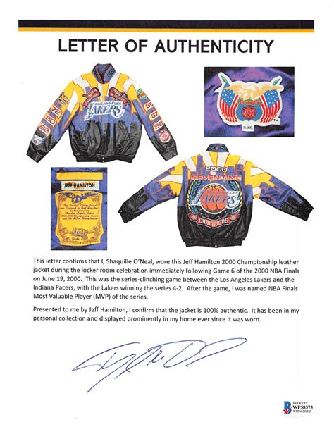 Lot Detail Shaquille O Neal Personally Owned Worn 1999 2000 LA