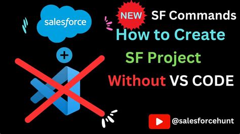 how to create sf project without vs code using sf commands salesforcehunt sfdx sf