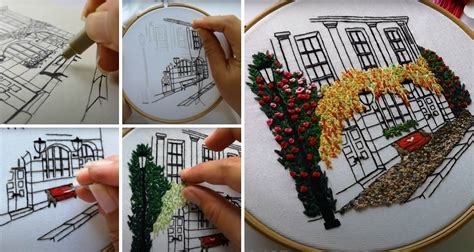 Como Bordar Una Casa Paso A Paso Bordados A Mano