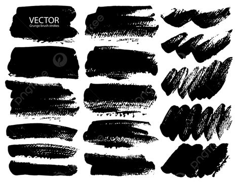 Brush Stroke Set Vector Hd Images Set Of Brush Strokes Illustration