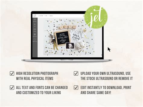Editable Edit Yourself New Years Pregnancy Announcement Etsy