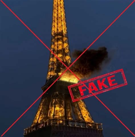Thông tin sai lệch về vụ cháy Tháp Eiffel lan truyền trên mạng xã hộ