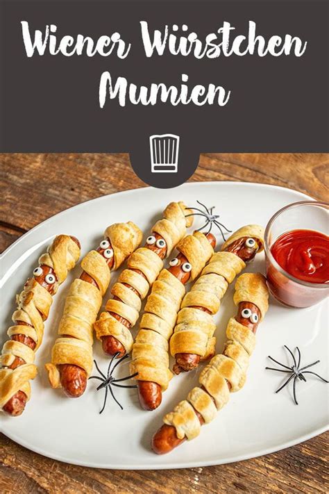 Wiener Würstchen Mumien Chefkoch Fingerfood rezepte Würstchen im
