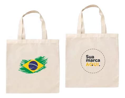 60 Sacolas Ecobag De Algodão 20x20 Personalizadas Parcelamento sem juros