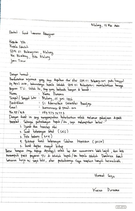 Contoh Surat Lamaran Kerja Bahasa Inggris Lulusan Sma Contoh Surat Resmi