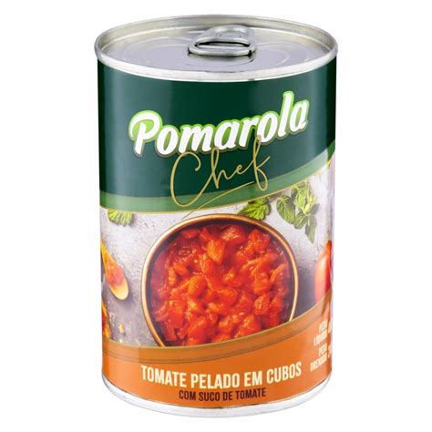 Tomate Pelado Cubos Pomarola Chef Lata 400g Super José