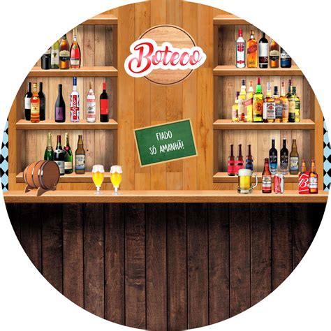 Painel De Festa Redondo Tecido Sublimado D Boteco Boteco The Best