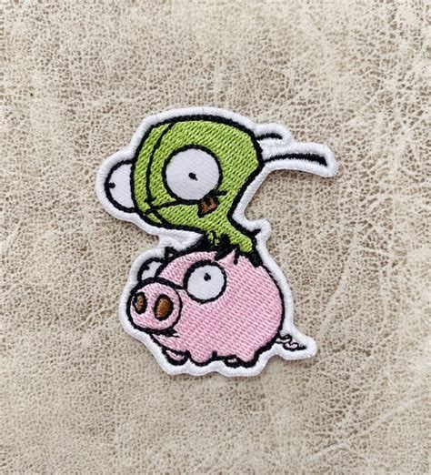 Gir Iron On Patch Invader Zim Patches Patches Iron On Etsy
