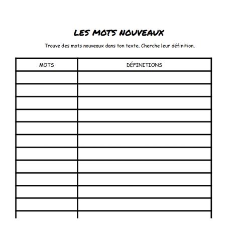 Mots Nouveaux