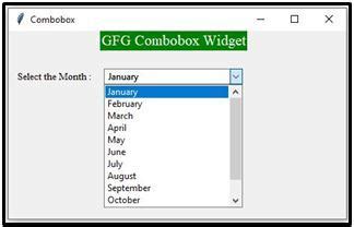 Combobox In Tkinter Python
