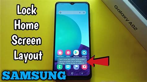 How To Lock Home Screen Layout On Samsung Galaxy A Samsung Galaxy