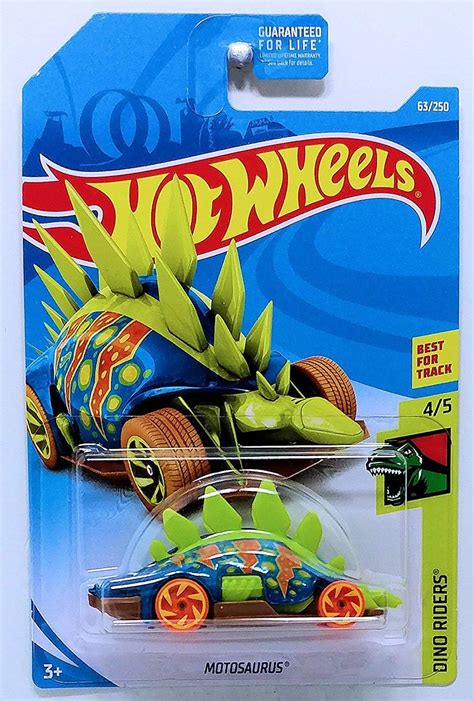 Hot Wheels Dino Riders Motosaurus Dinosaurus Azul Y