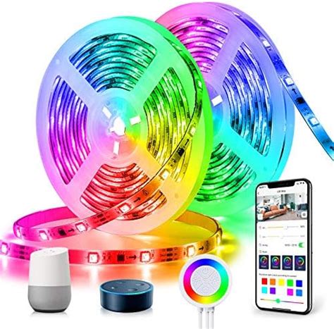 Smart RGB LED Strip Lights TASMOR 32 8ft WiFi LED Light Strip Music