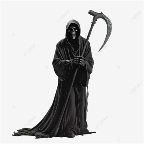 Grim Reaper With Sickle Grim Reaper Ghost Halloween Png Transparent