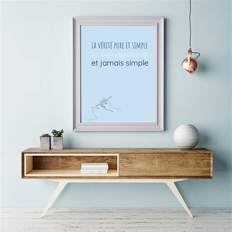 Tableau Ou Poster Personnalis Citation La V Rit Pure Et Simple