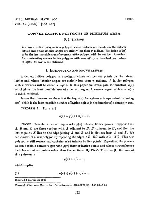 pdf convex lattice polygons of minimum area