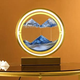 工厂直销创意3D流沙画小夜灯摆件台灯沙漏工艺品台灯氛围灯网红爆 阿里巴巴