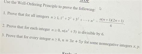 solved use the well ordering principle to prove the