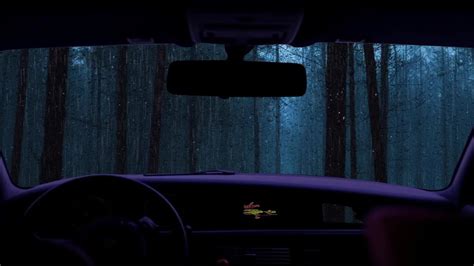 Rain On Car Roof Relax And Recharge As Rain Sound Leads You To A