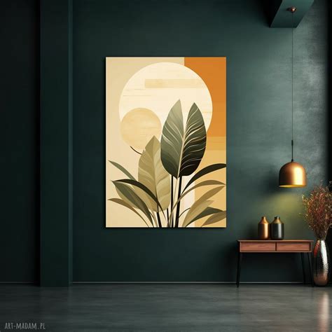 tropikalne liście obraz na płótnie 50x70cm druk rama loft ღ art Madam pl