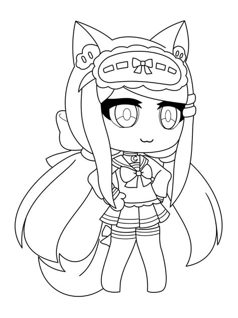 Impresionante Personaje De Gacha Life Para Colorear Imprimir E Dibujar
