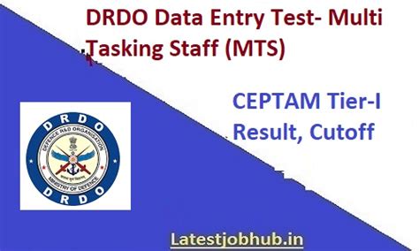 DRDO MTS Result 2022 Multi Tasking Staff Exam Cut Off Marks