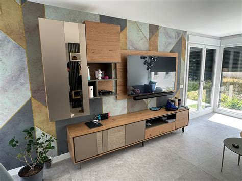 Mueble de salón con panel para tv Xíkara
