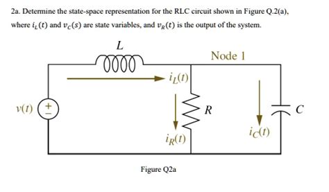 Determine The State Space Representation For The Rlc Circuit Shown In