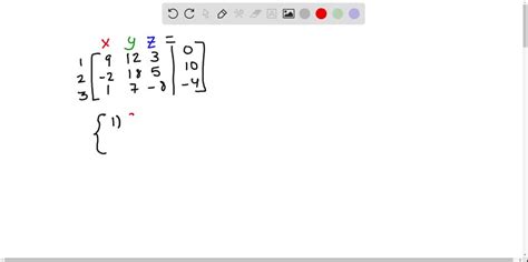 solved write the system of linear equations represented by the augmented matrix use the